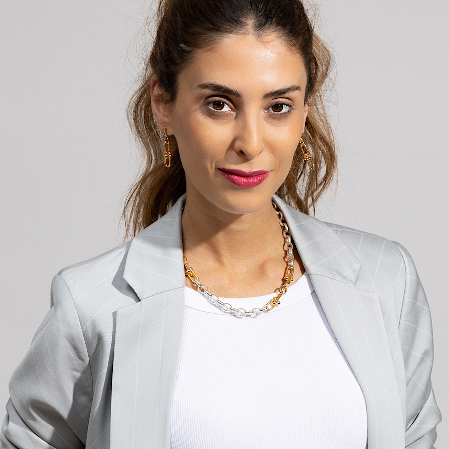 Runte Schmuck Kette Amy, versilbert & vergoldet - handgefertigt