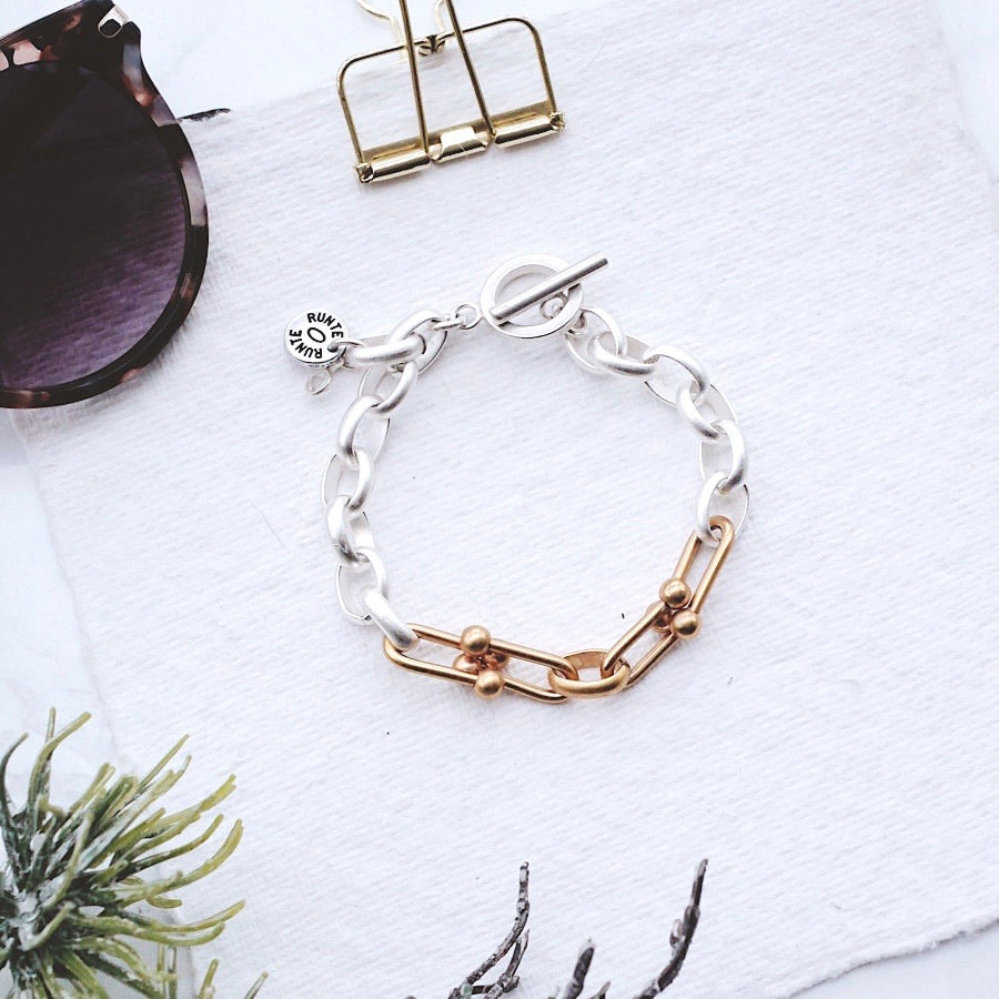 Runte Schmuck Armband Amy, versilbert & vergoldet - handgefertigt